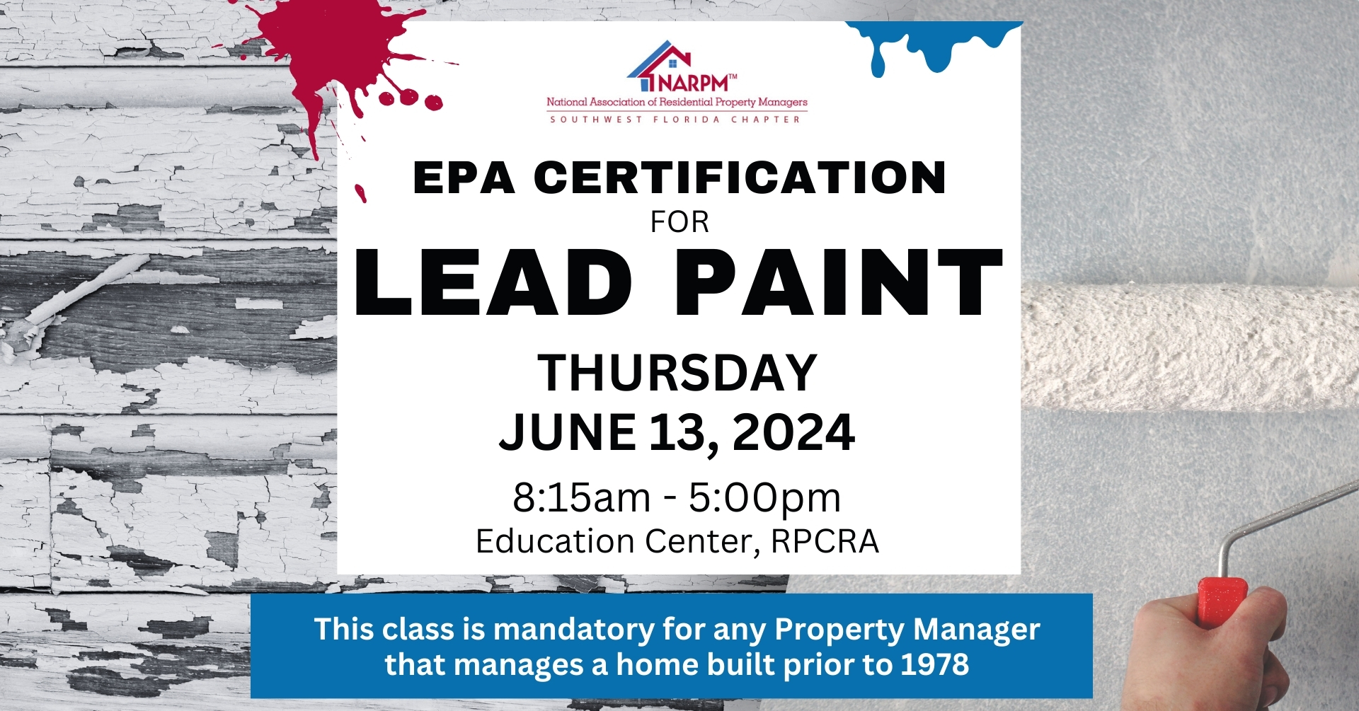 6 NARPM SW Lead Paint Cert June 2024 - Southwest Florida Chapter